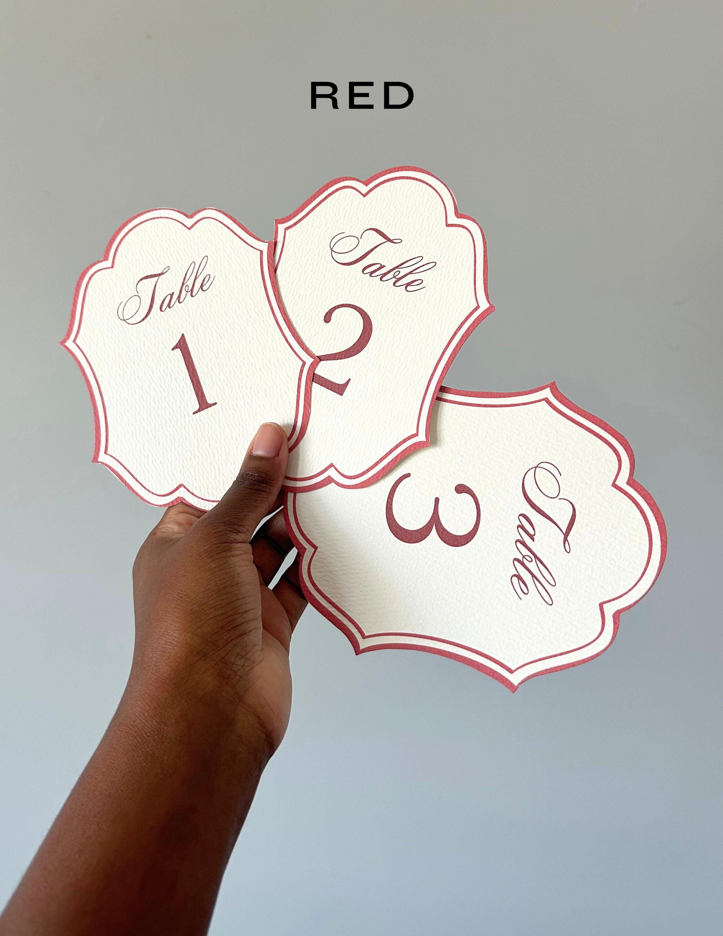Watercolor Table Numbers | Paper Table Numbers | Custom Table Number ...