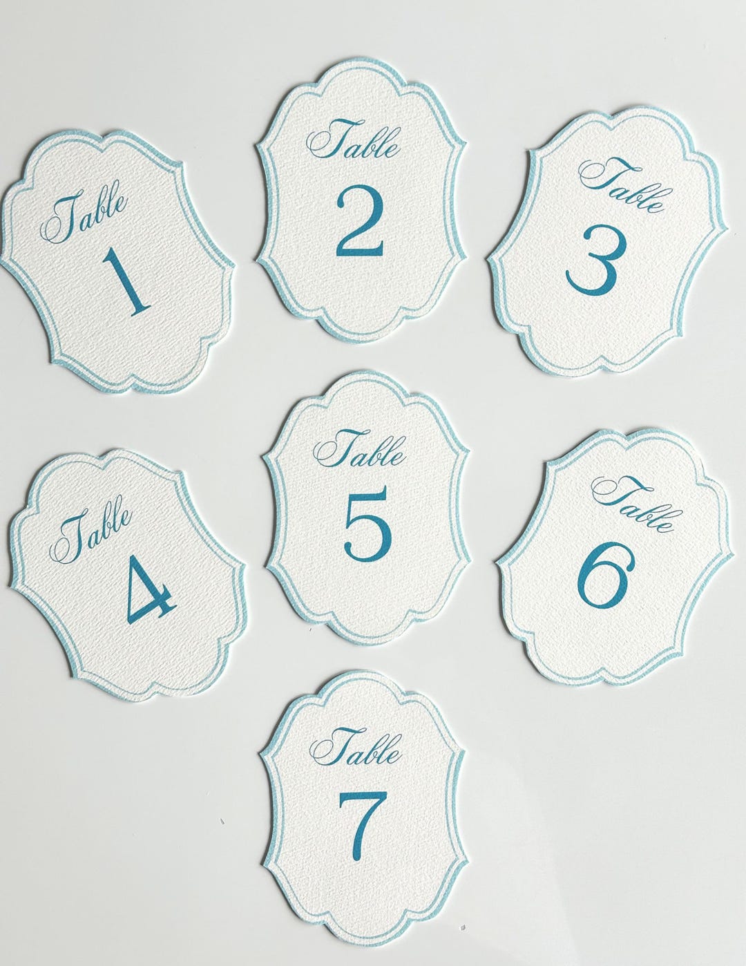Watercolor Table Numbers | Paper Table Numbers | Custom Table Number ...
