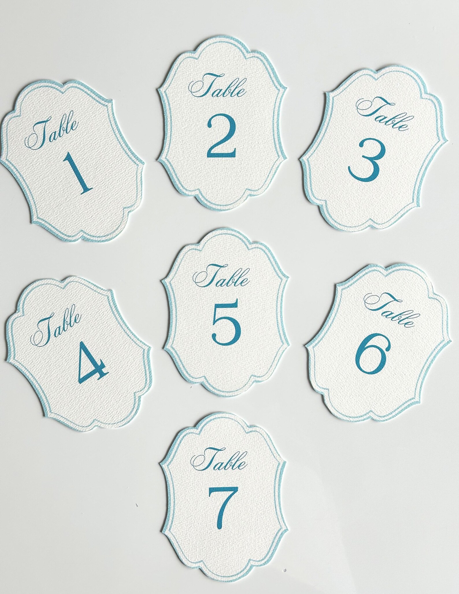 Watercolor Table Numbers | Paper Table Numbers | Custom Table Number ...