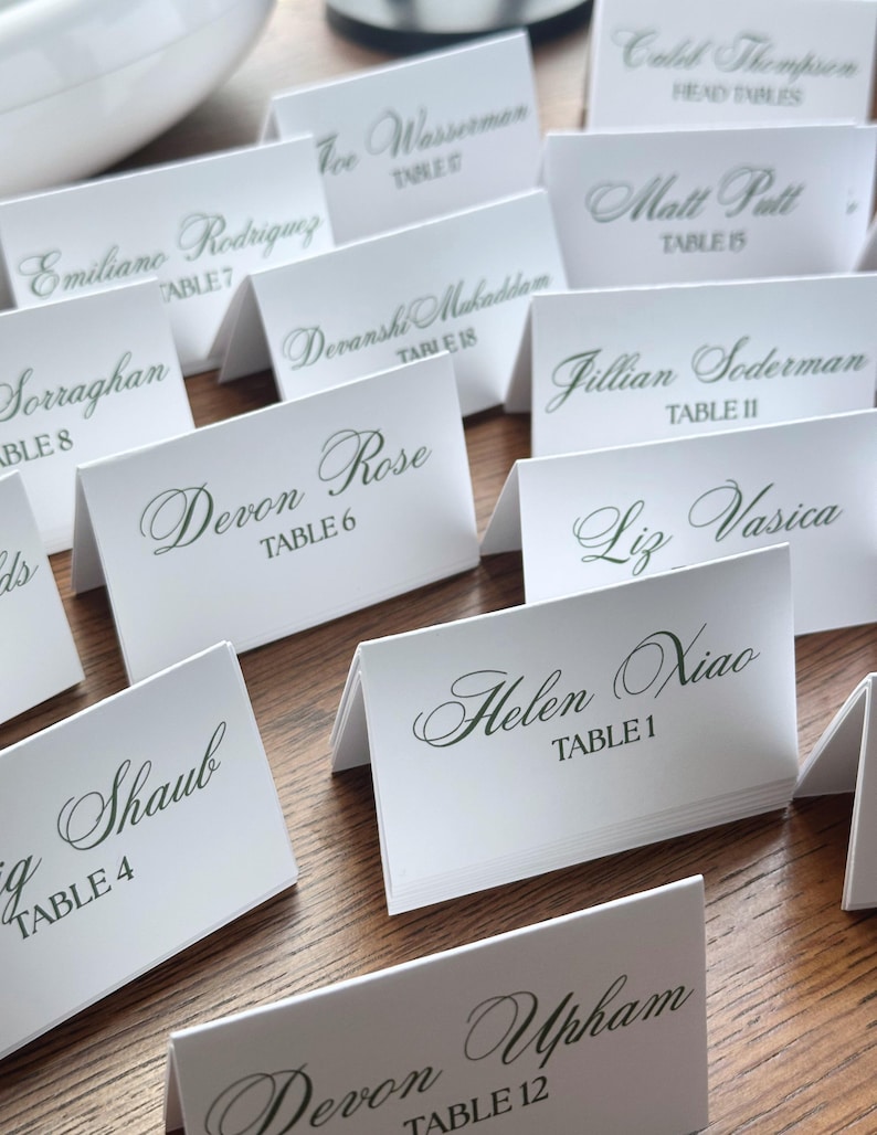 Wedding Place Card | Escort Card | Event Table Decor | Dinner Party ...