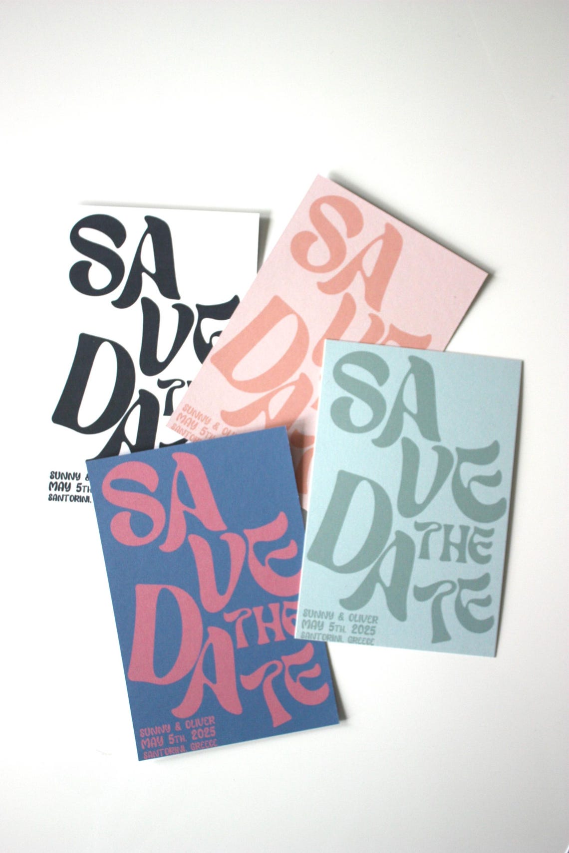 Custom Funky Colorful Save the Date | Abstract Wedding Save the Dates ...