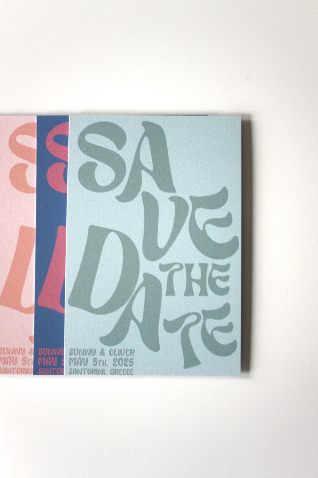 Custom Funky Colorful Save the Date | Abstract Wedding Save the Dates ...