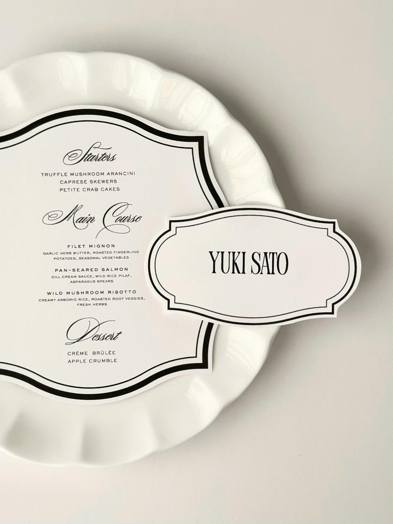 Custom Menu | Wedding Menu | Table Decor | Unique Border Menu | Event ...