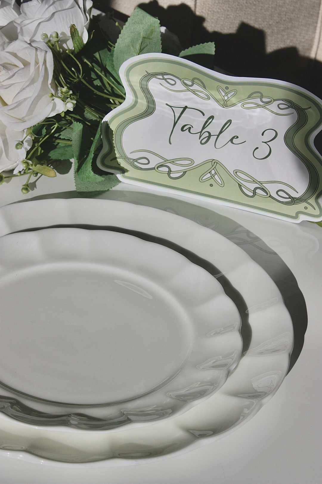 Art Nouveau Table Numbers | Paper Table Numbers | Custom Table Number ...