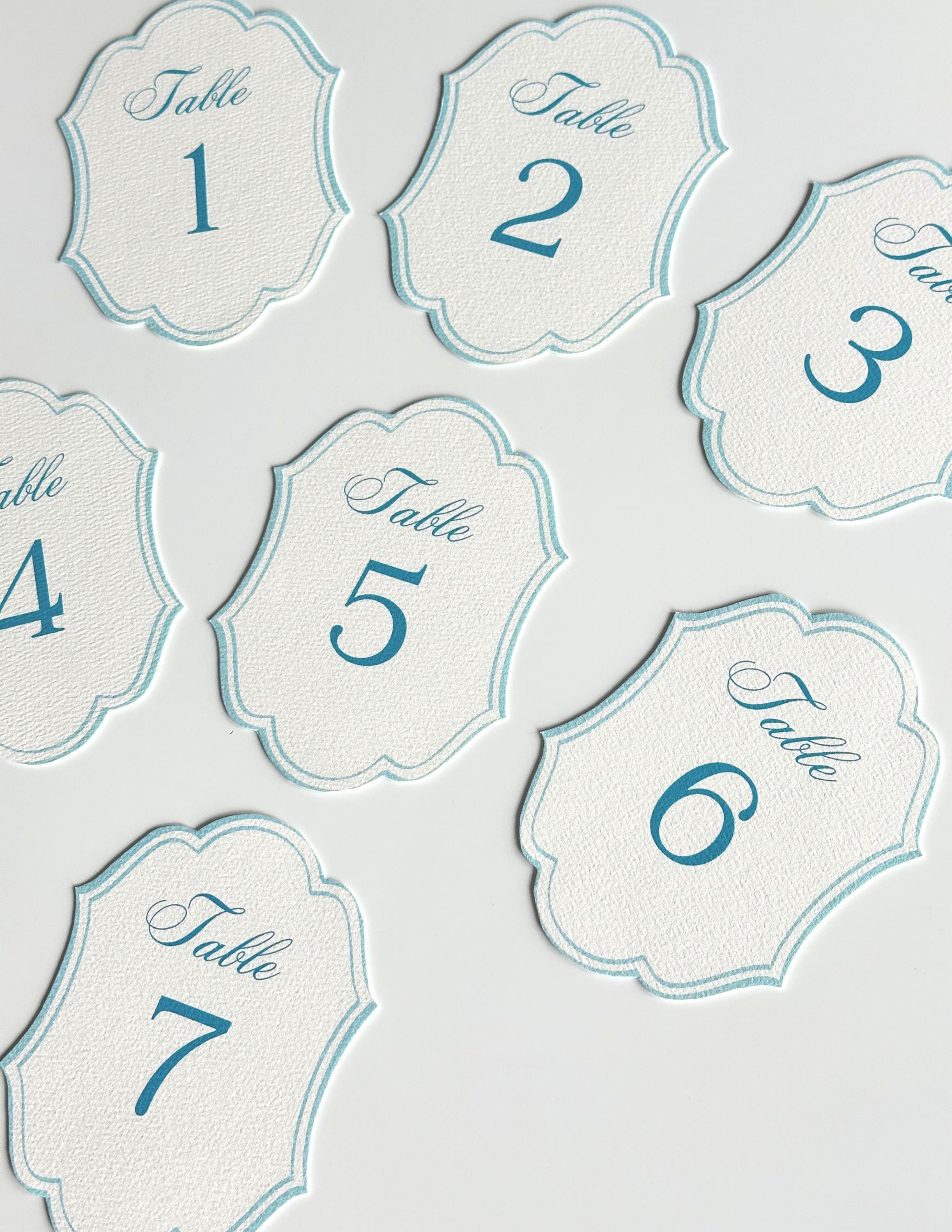 Watercolor Table Numbers | Paper Table Numbers | Custom Table Number ...