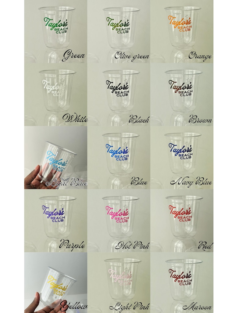 Custom Beach Club Plastic Cup | Bachelorette Party | Custom Vacation ...