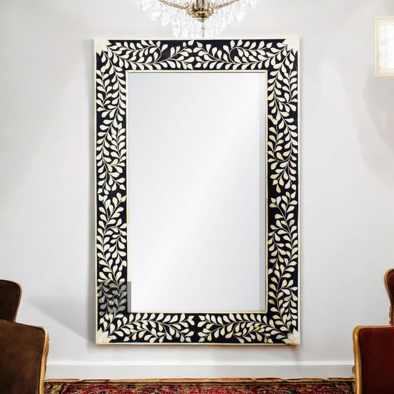 Bone Inlay Mirror - Etsy