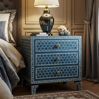 Luxury Pebble Blue Leather Console Tables - Etsy