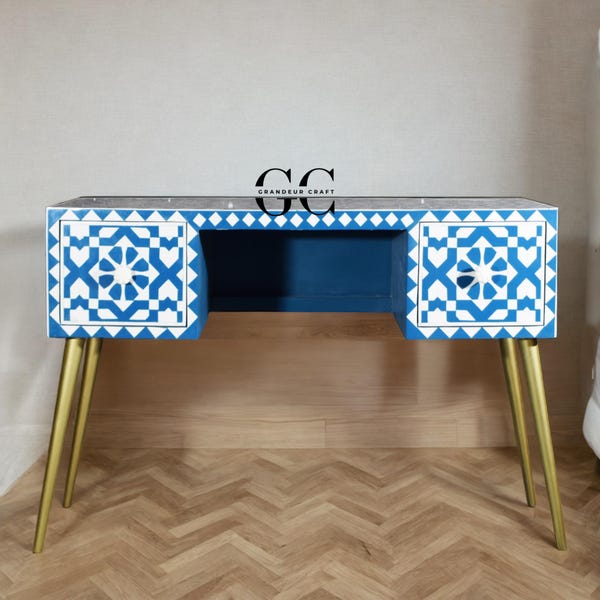 Bone Inlay Desk - Etsy