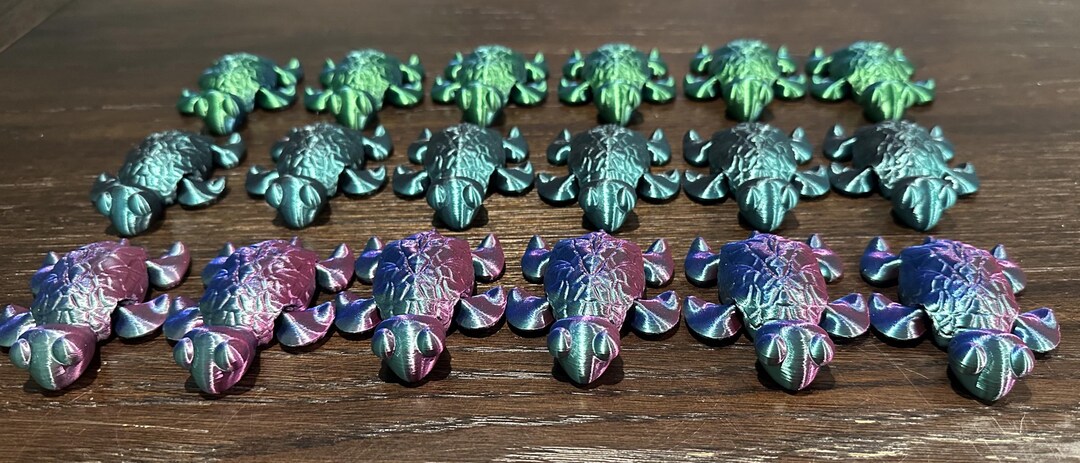 3D Printed Articulating Turtle - Can Print in Any Color - Etsy