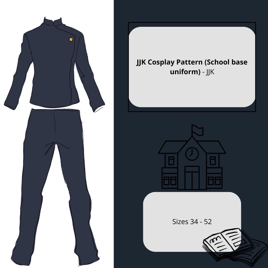 JJK Cosplay Pattern - School Base Uniform. - Etsy