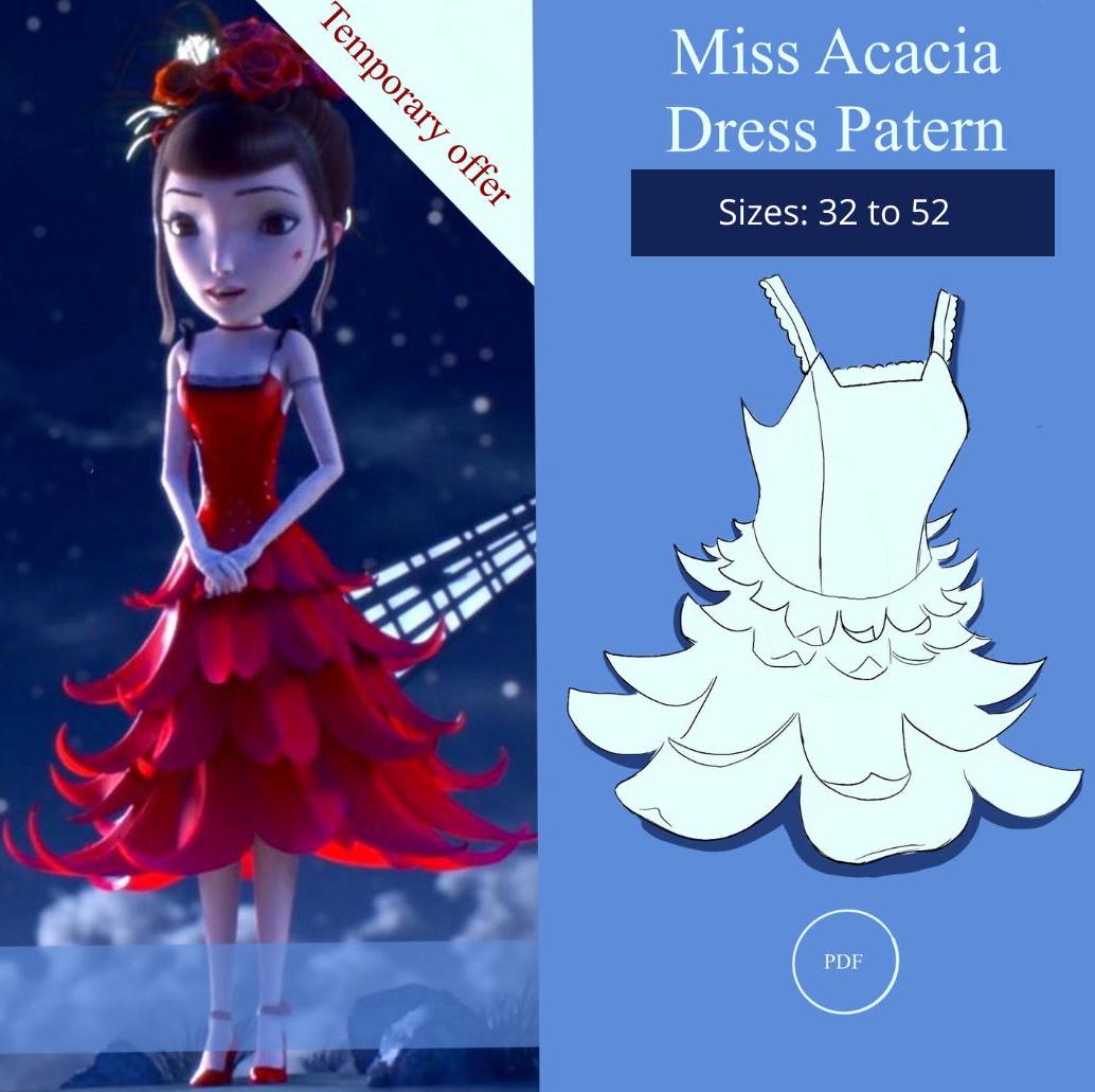 Miss Acacia Dress Cosplay Pattern - Etsy