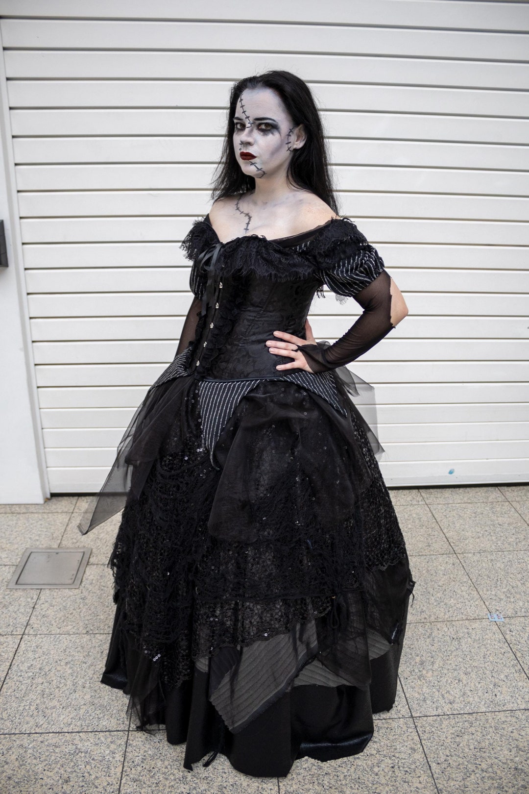 Beetlejuice Delores Ex-wife Black Wedding Dress Cosplay Costume - Etsy