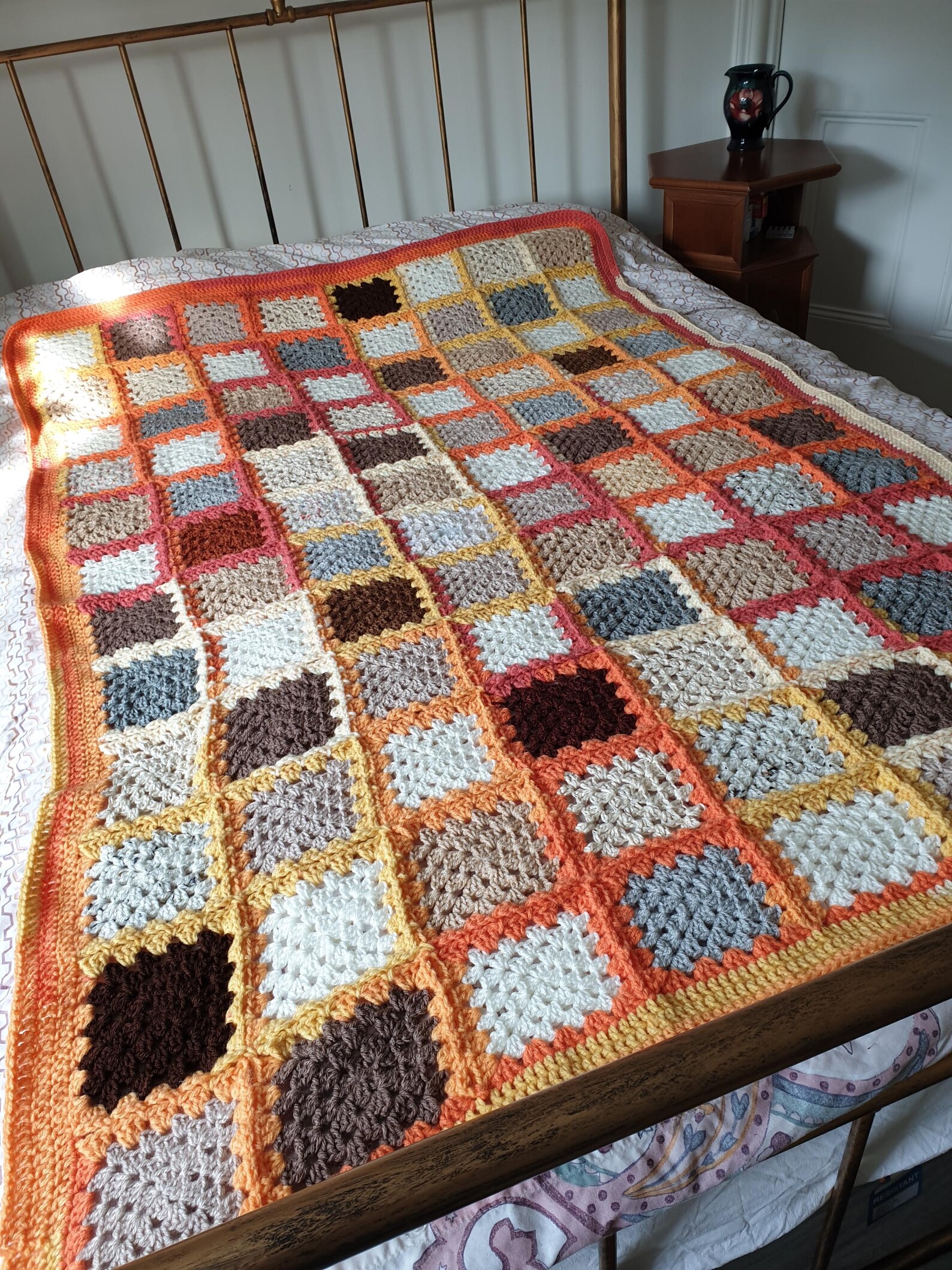 Unique Upcycle Crochet Granny Square Blanket - Etsy