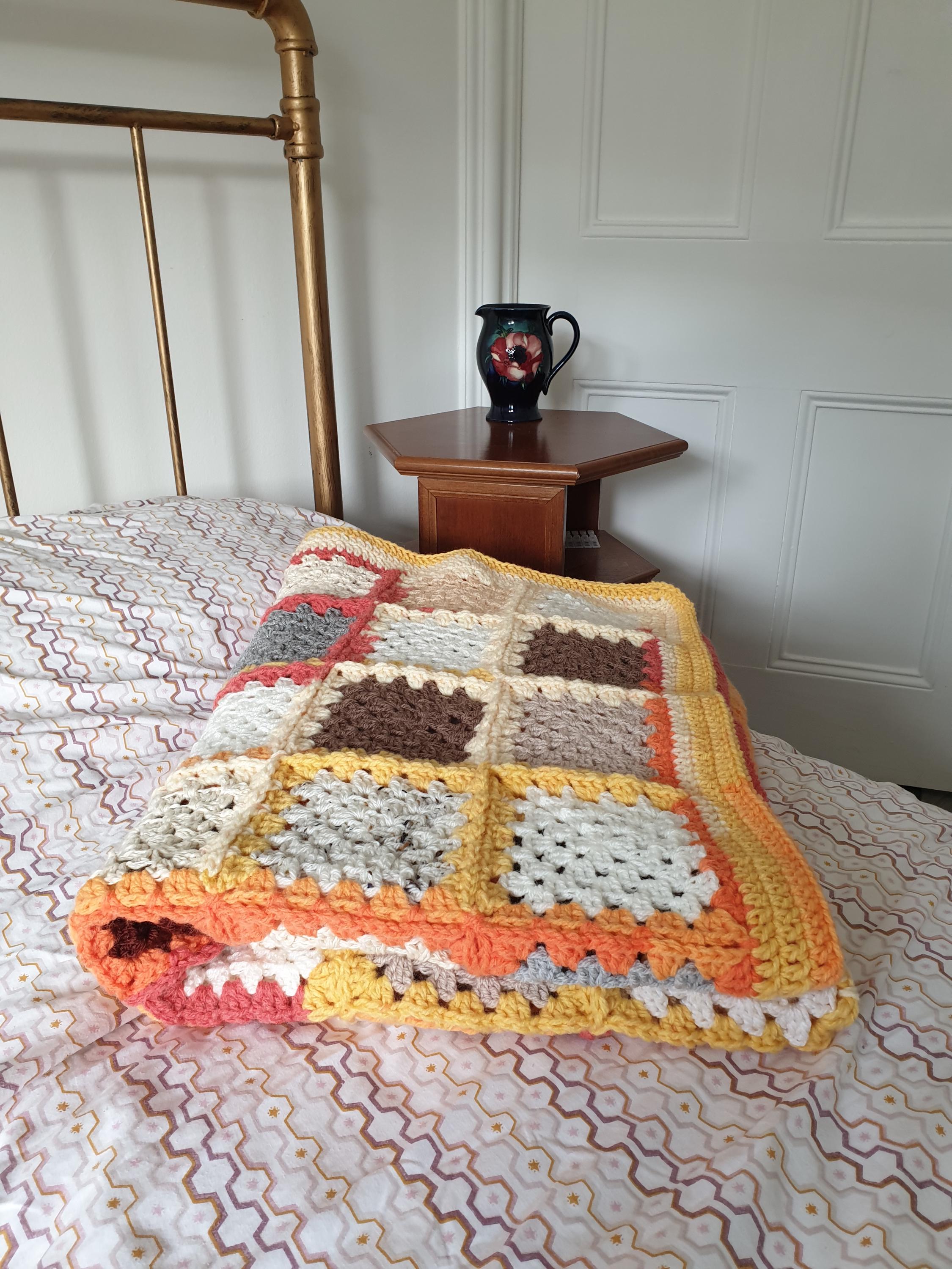 Unique Upcycle Crochet Granny Square Blanket - Etsy