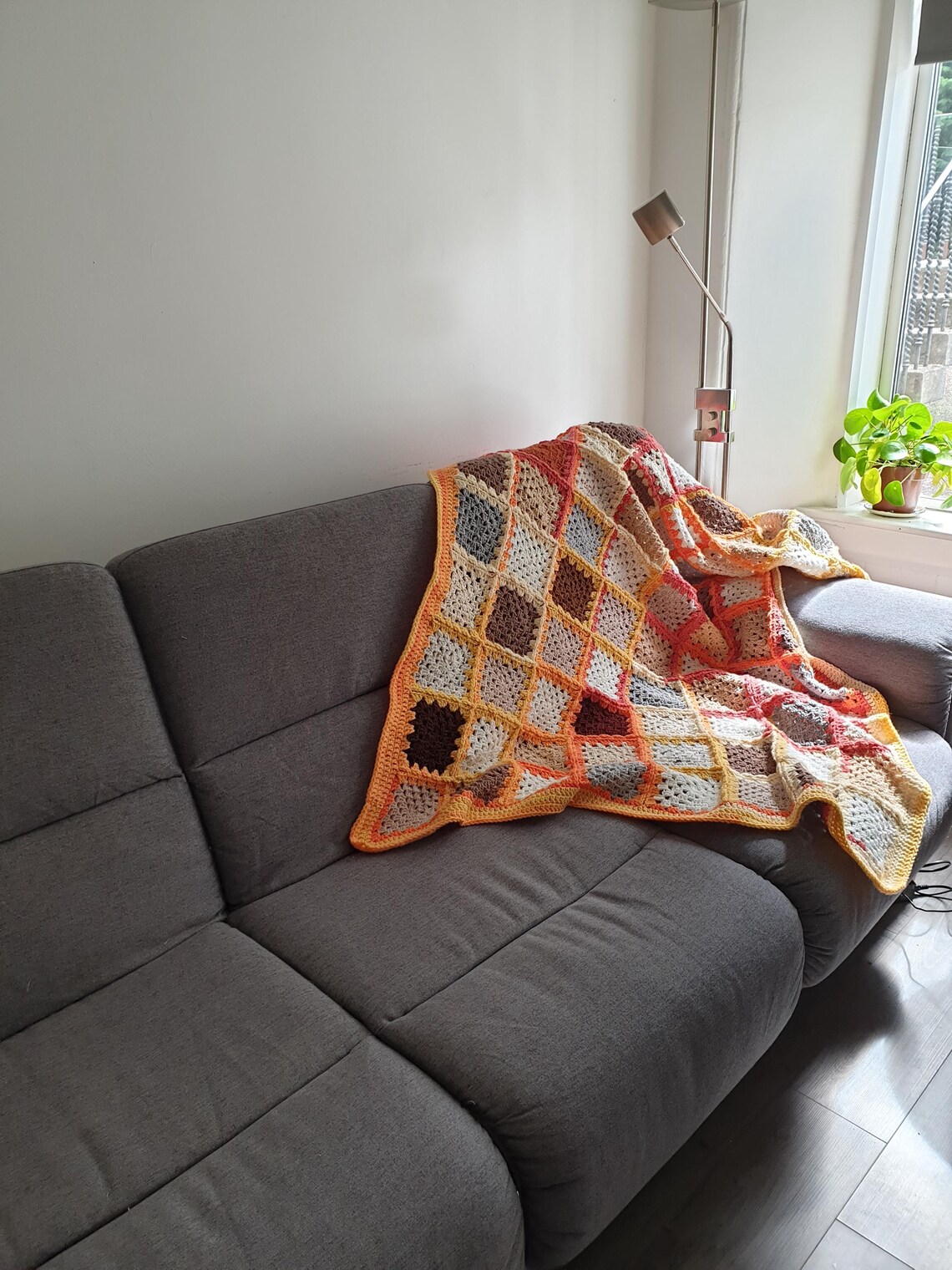 Unique Upcycle Crochet Granny Square Blanket - Etsy