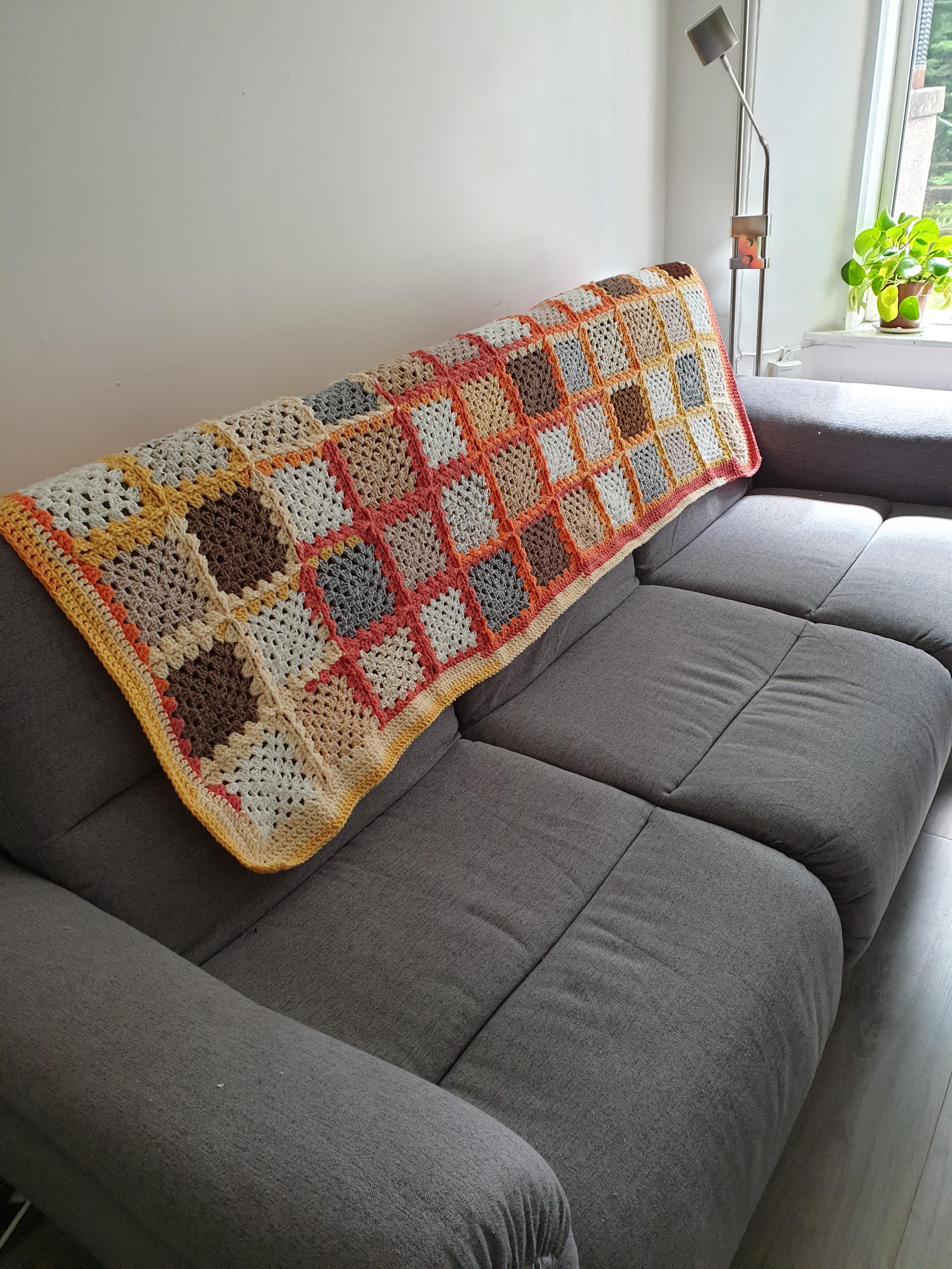 Unique Upcycle Crochet Granny Square Blanket - Etsy