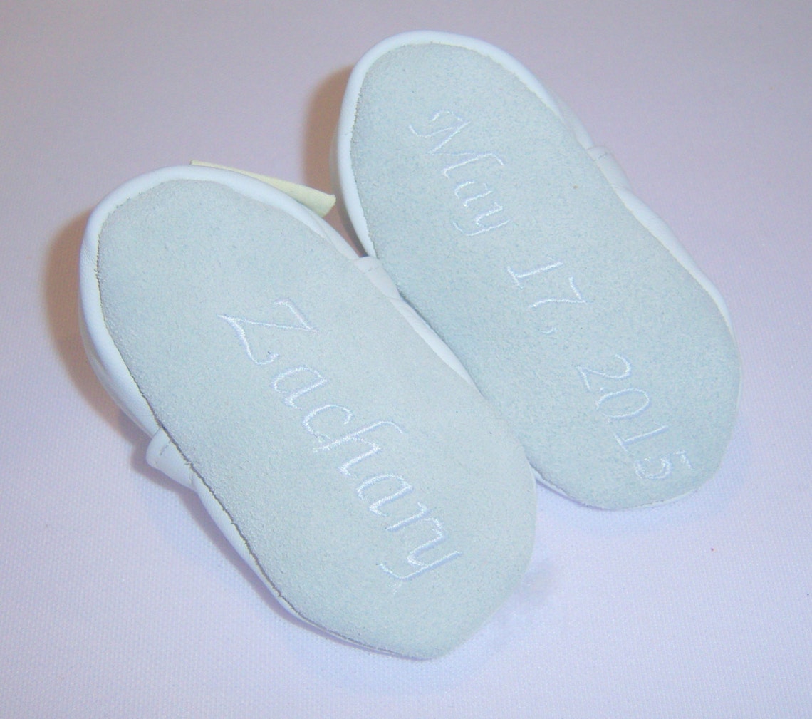 Baptism Shoes White GENUINE Leather With Cross Christening - Etsy