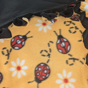 Ladybug or Ladybird No Sew Fleece Blanket, Extra Warm, Cuddly and ...