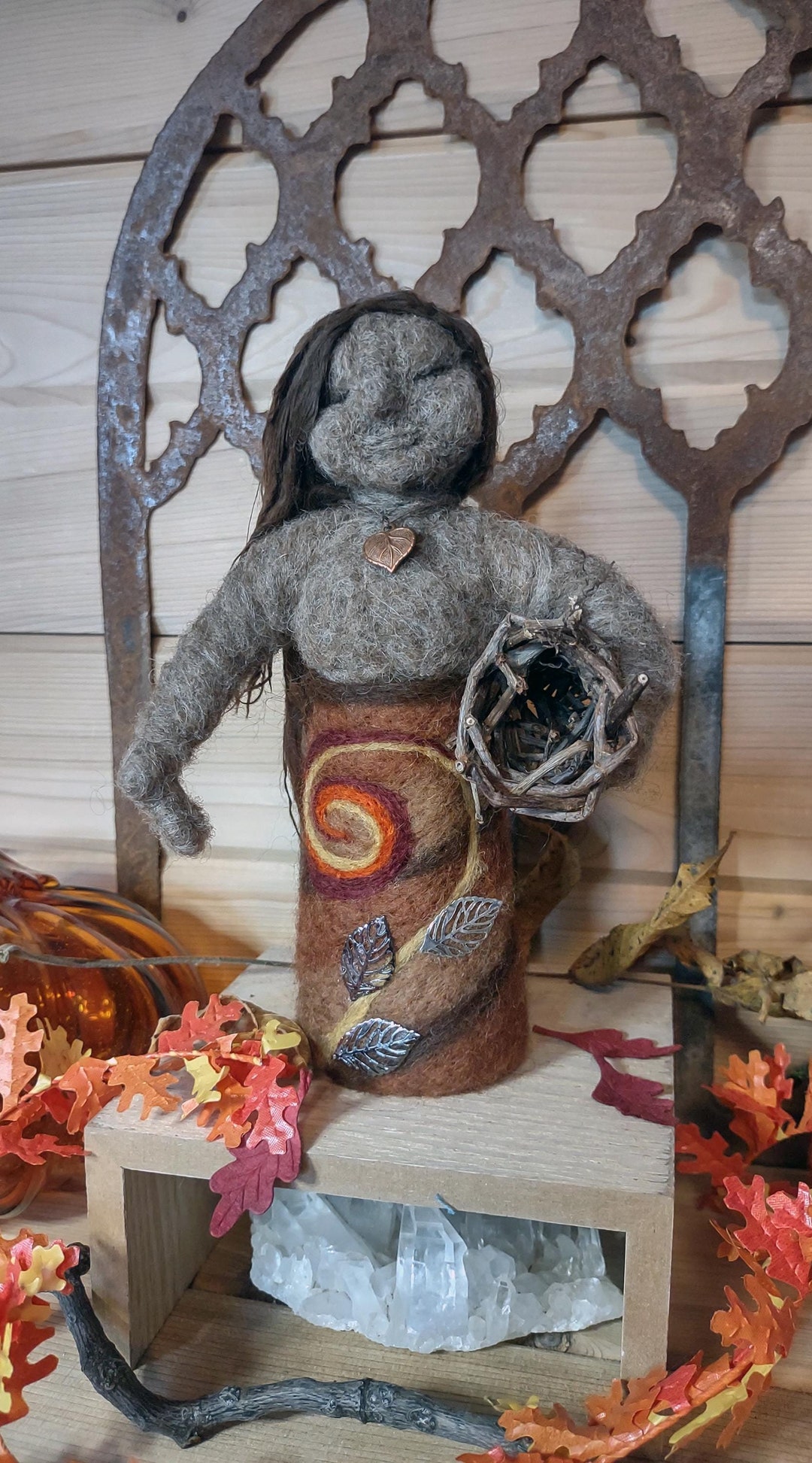 Autumn Goddess - Fall Spirit Doll- OOAK Art Doll - Needle Felted Soft ...