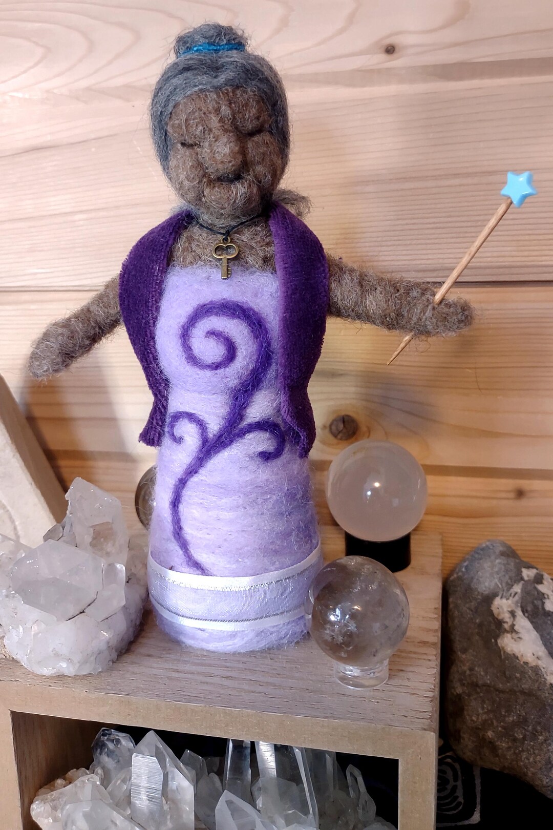 Fairy Godmother - Crone - Needle Felted Soft Sculpture- Wiccan/pagan ...