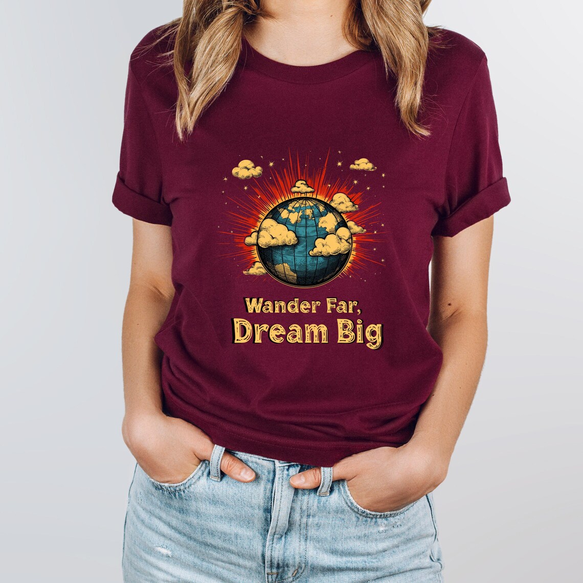 Wander Far Dream Big Travel Adventure Shirt Inspirational Explore the ...
