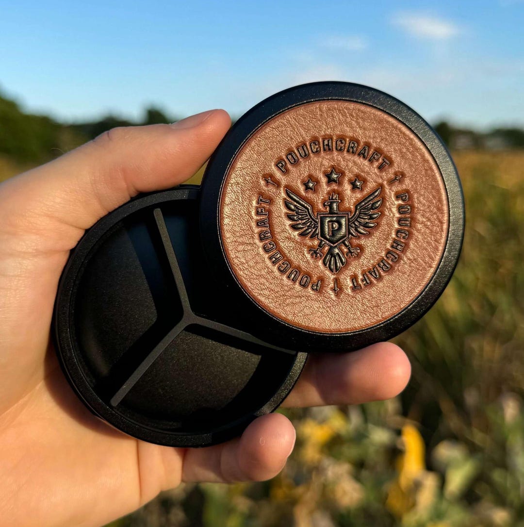 Leather Top Metal Zyn Can, Metal Snus Can, Zyn Tin, Snus Container ...