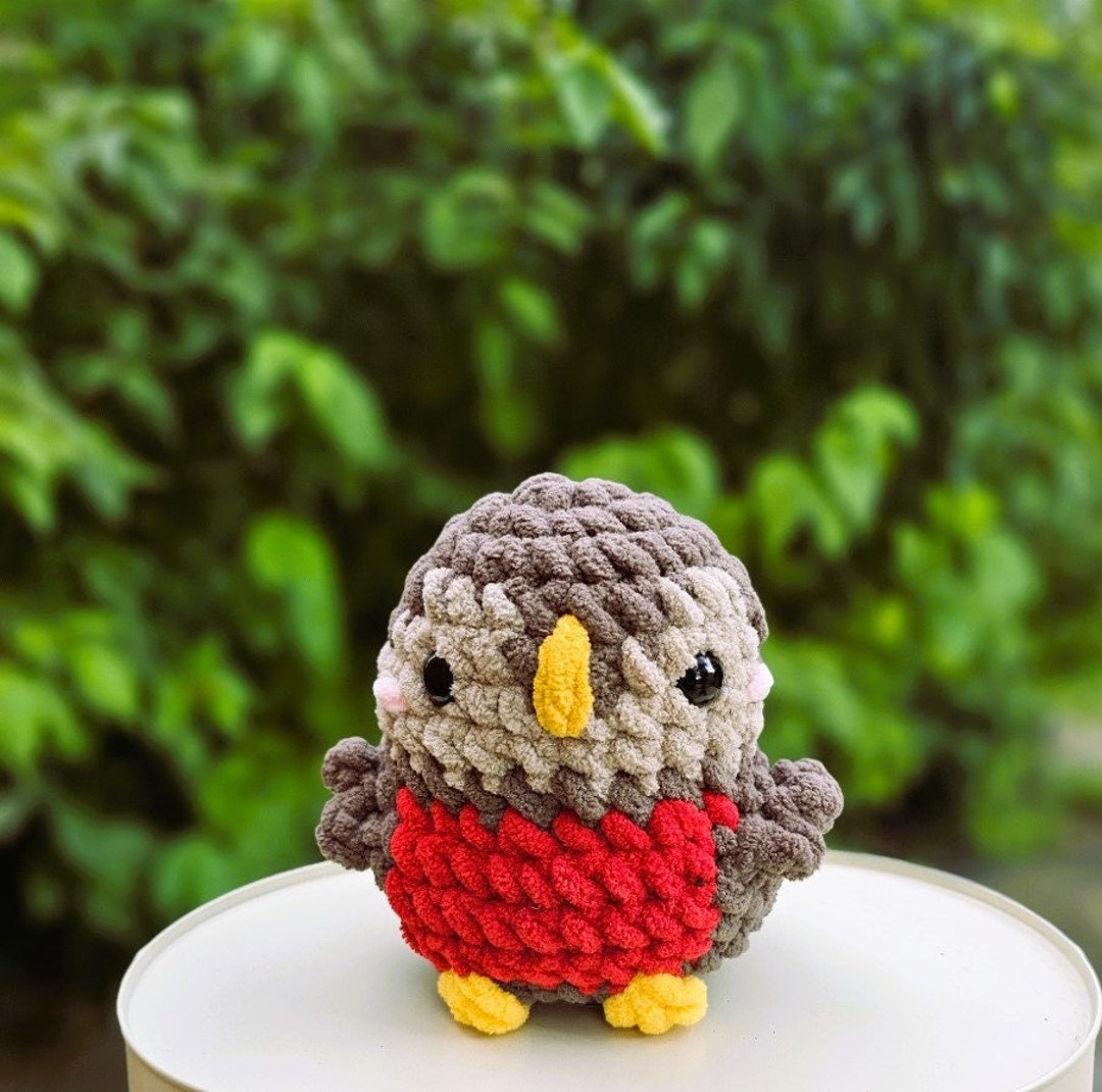American Robin Crochet Plushie, American Robin Amigurumi Plushie, Robin ...