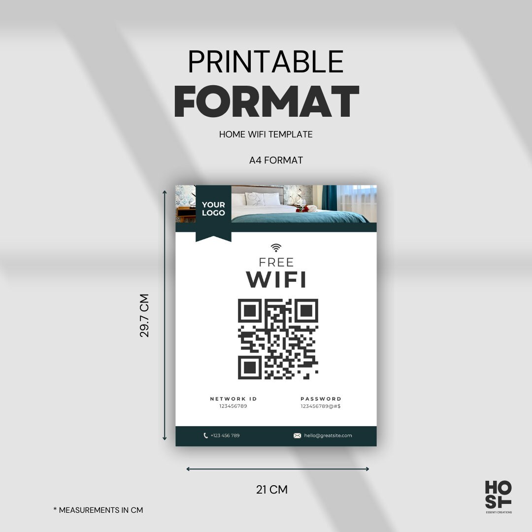 Free Home Wifi Template for Short Term Rentals for Hosts and Guests - Etsy