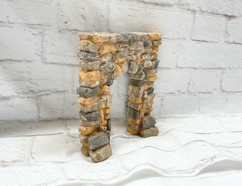 Vintage Y2K Stone Arch Statue Figurine Medieval Rustic - Etsy