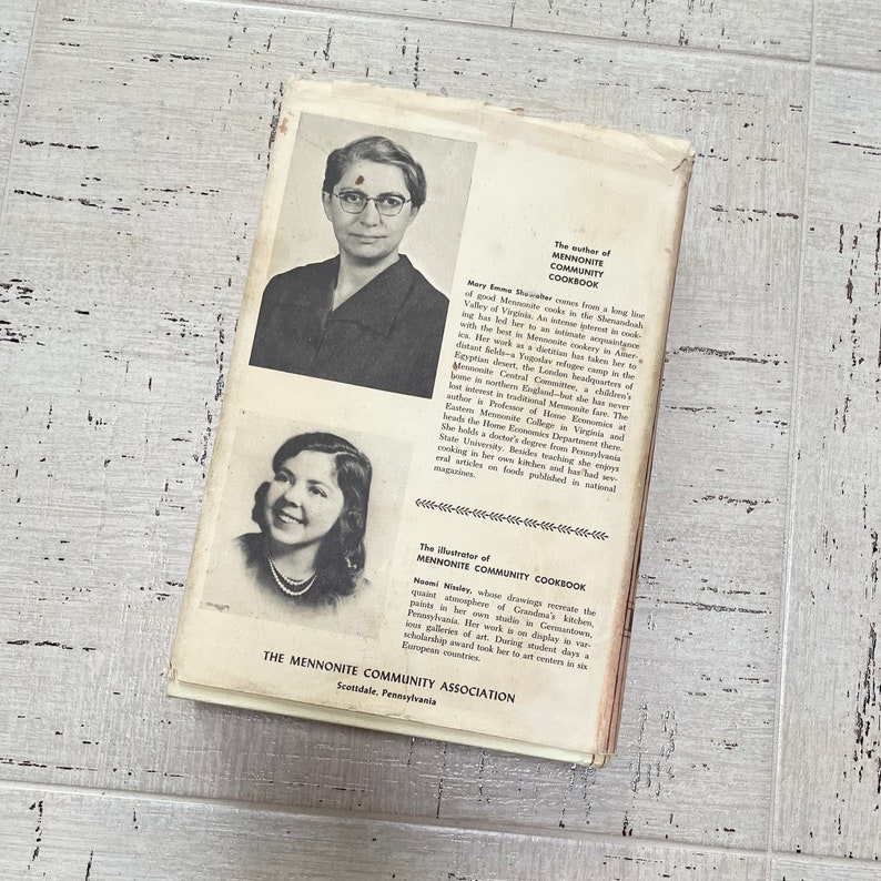Vintage 50s Mennonite Community Cookbook Hardcover 1400 Family Recipes ...