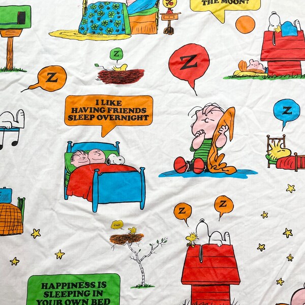 Charlie Brown Bed Sheet Etsy Ireland 7291