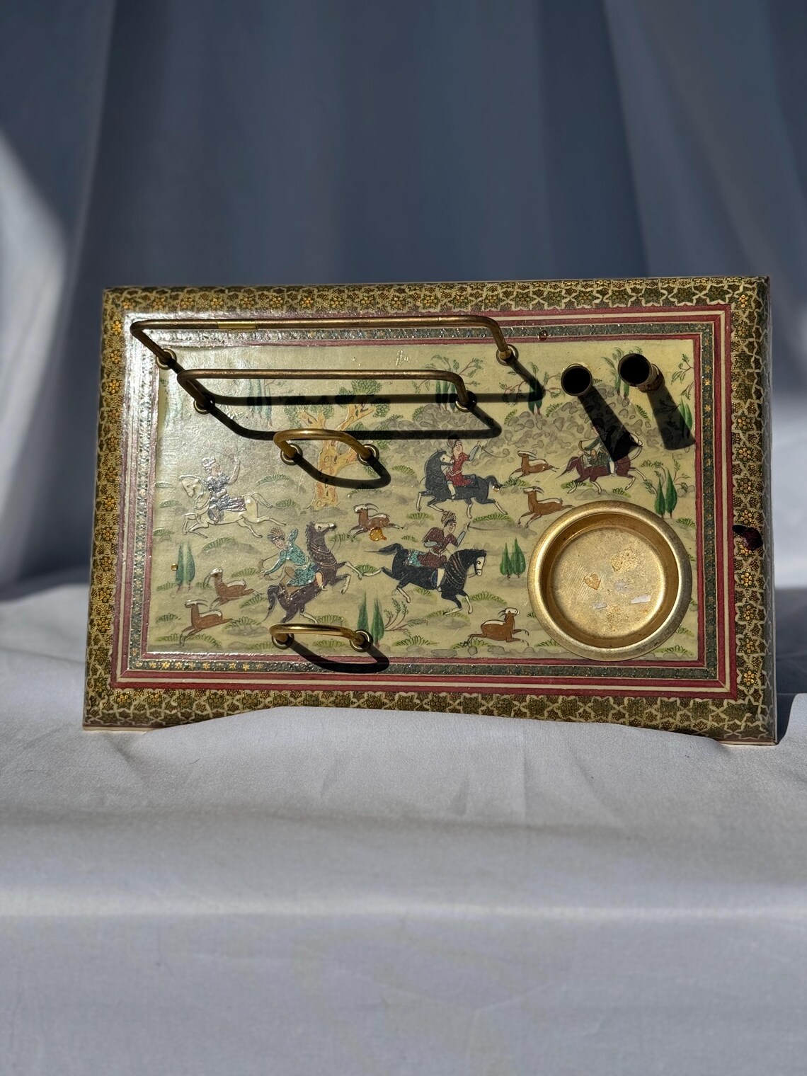 Persian Lacquer Work Pen and Card Holder - Etsy