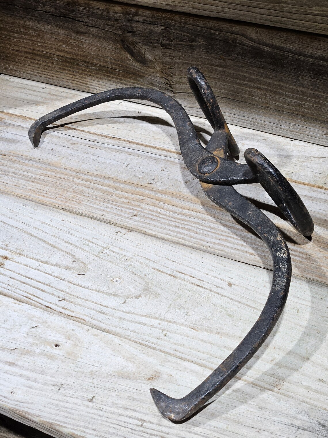 Antique Iron Ice Block Tongs, Large Ice Block Tongs, Ice Block Tongs ...