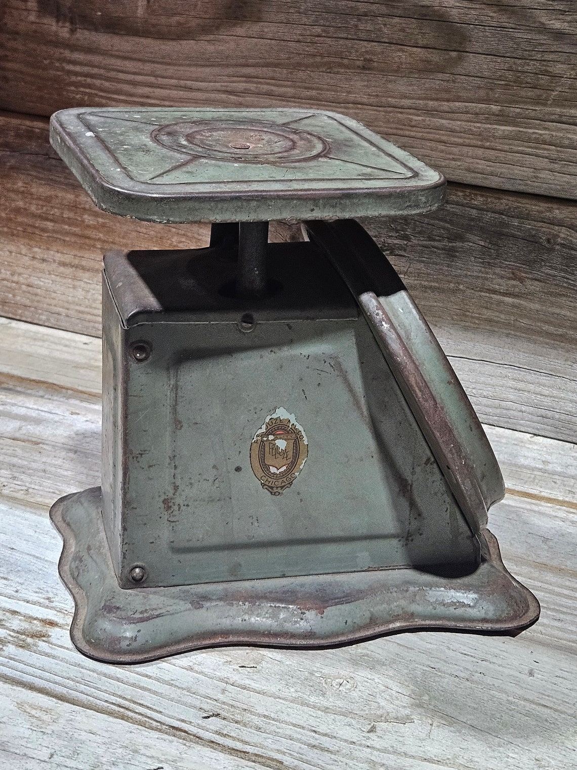 Vintage Pelouze Scale, Green Kitchen Scale, Family Scale, Farmhouse ...