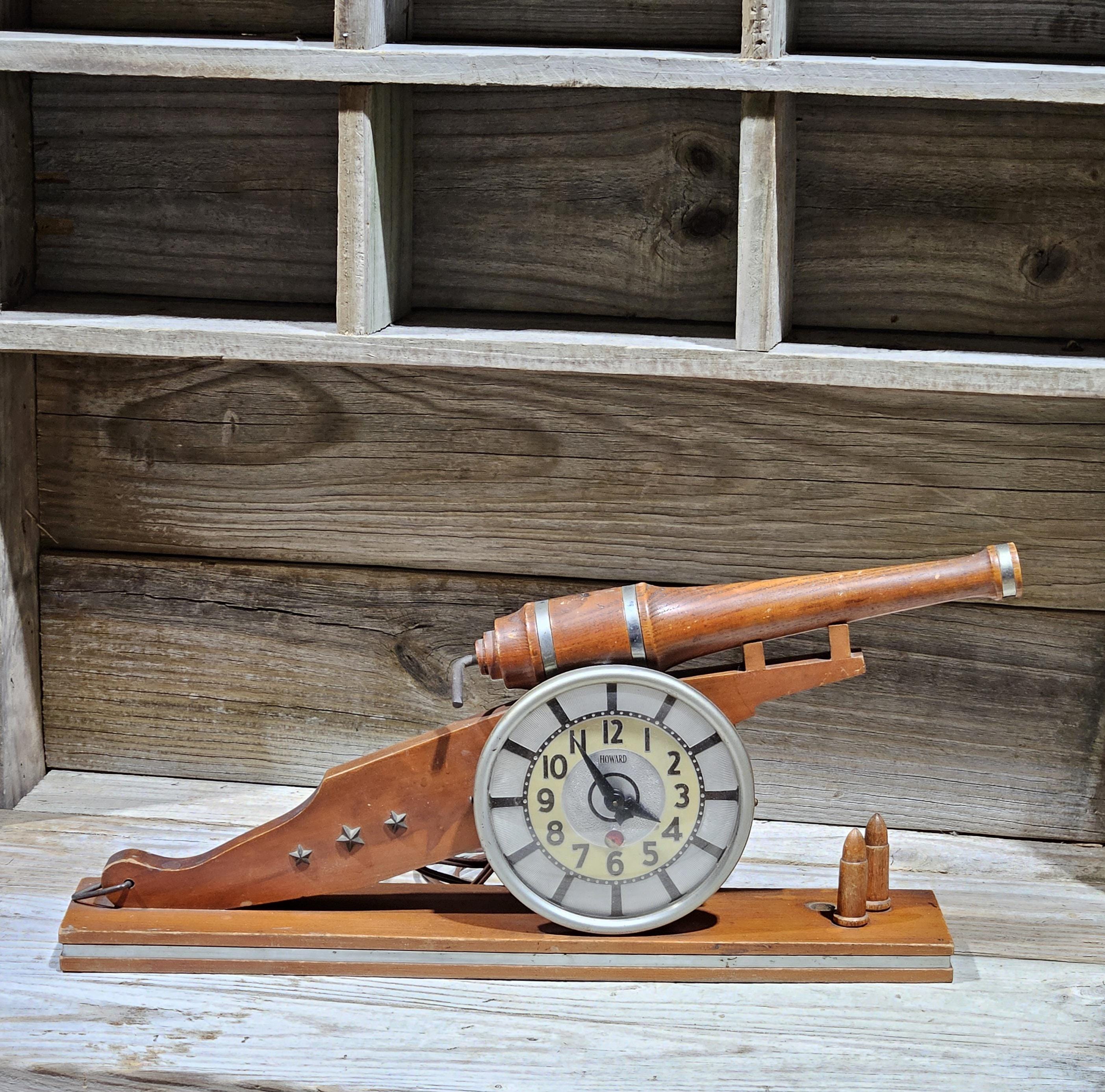 Vintage 1940's Military Cannon Clock by Howard Clock Co., Vintage ...