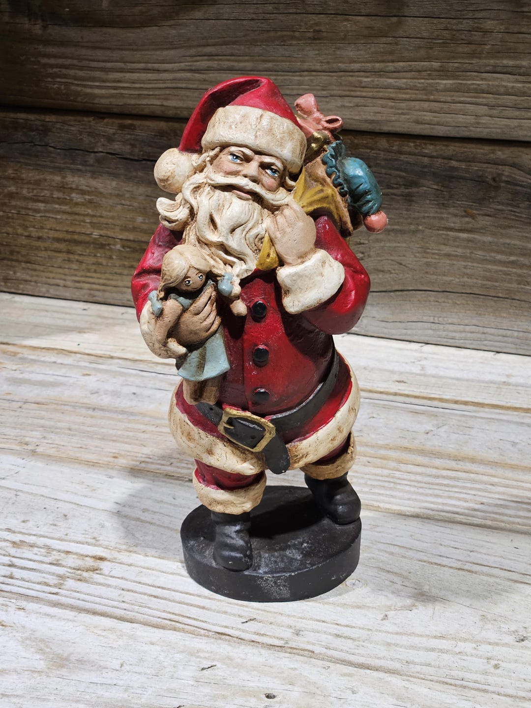 Vintage Santa Figurine, Santa Claus Decorative Figurine, Vintage Santa ...
