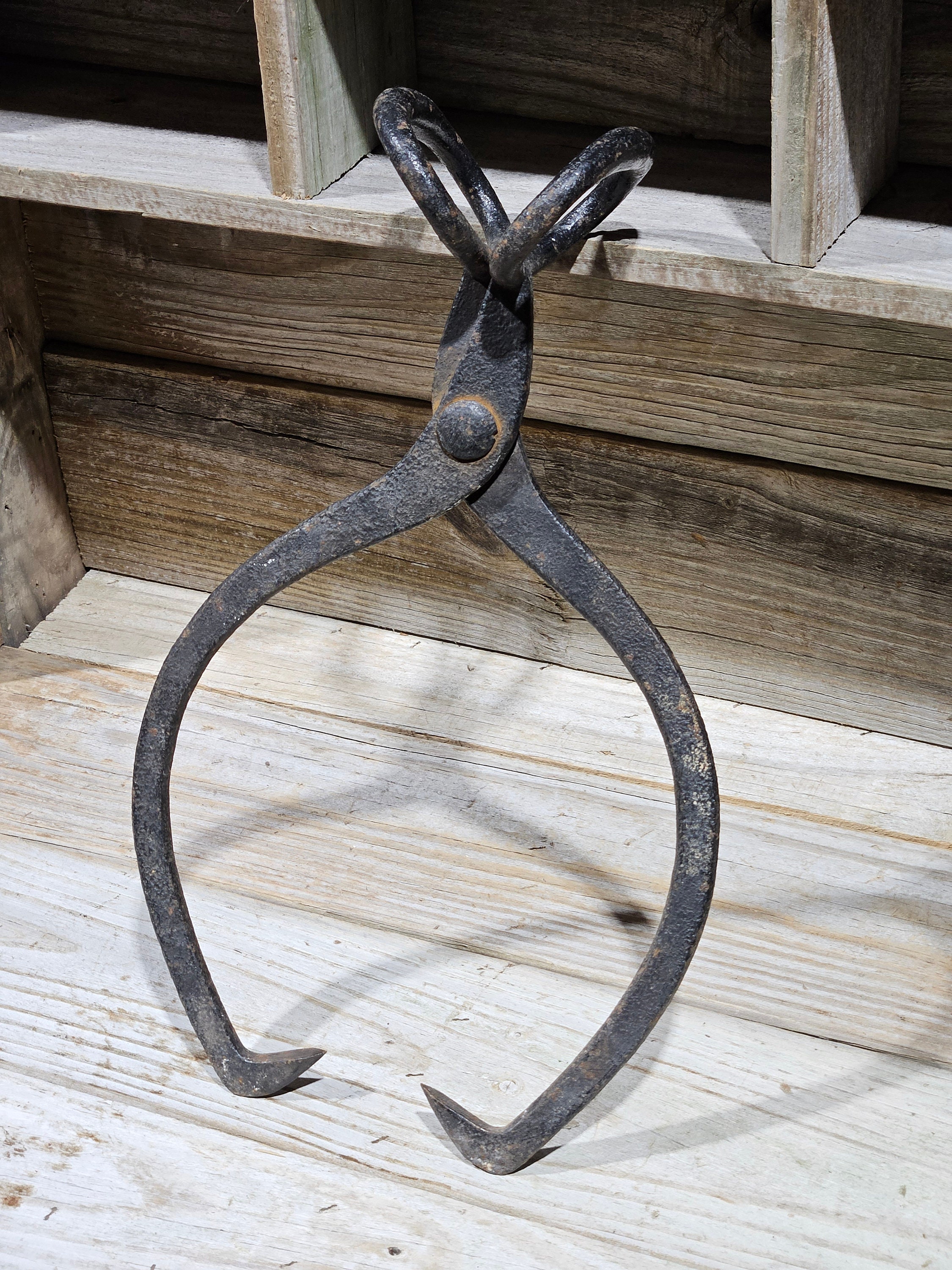 Antique Iron Ice Block Tongs, Large Ice Block Tongs, Ice Block Tongs ...
