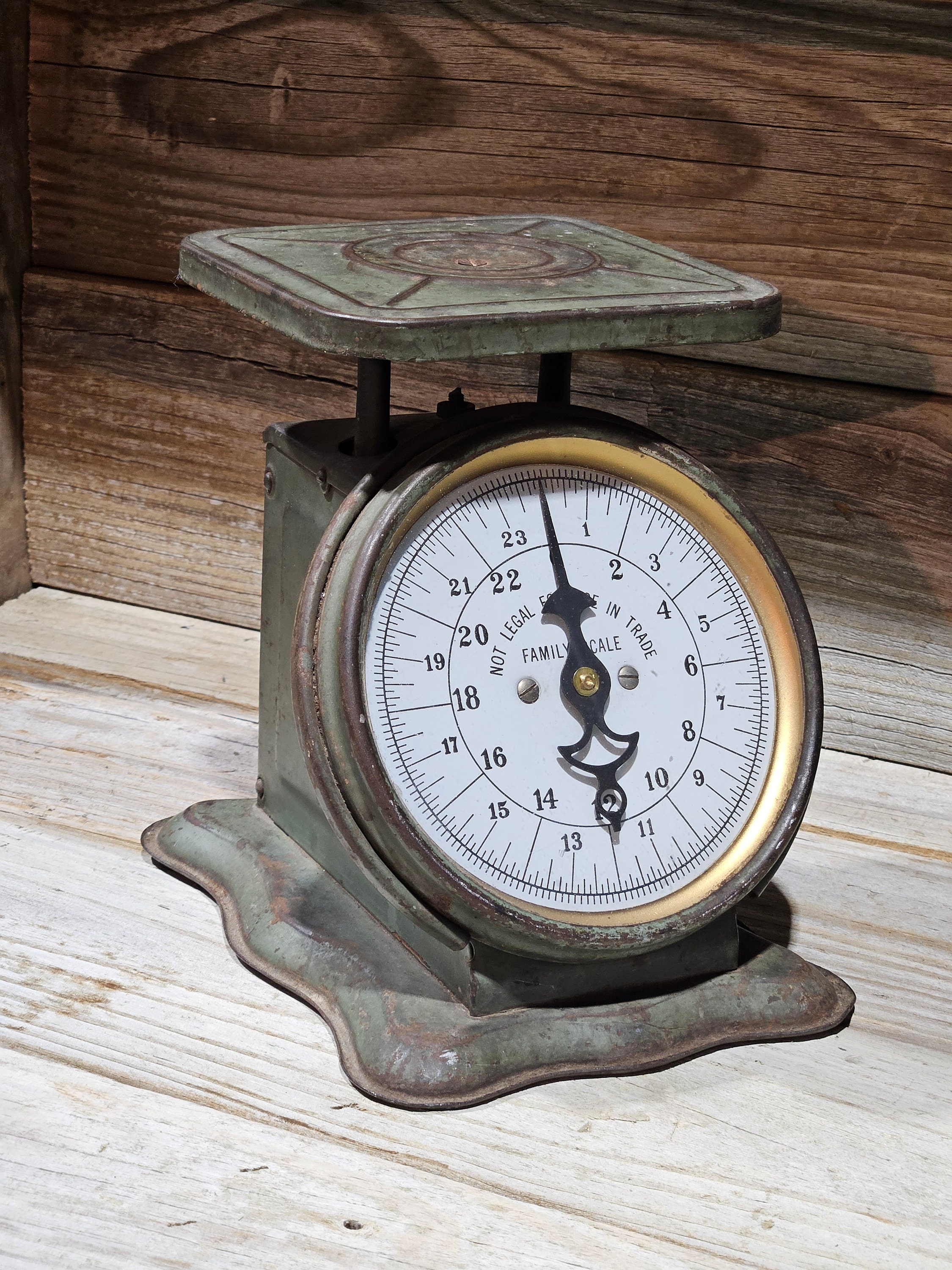 Vintage Pelouze Scale, Green Kitchen Scale, Family Scale, Farmhouse ...