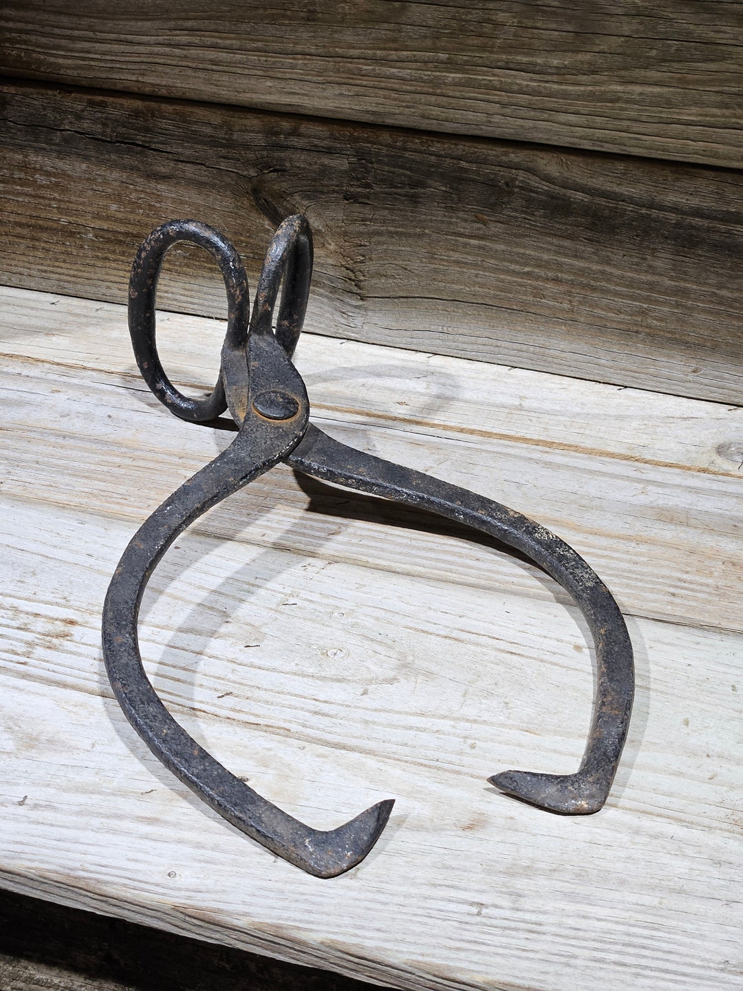 Antique Iron Ice Block Tongs, Large Ice Block Tongs, Ice Block Tongs ...