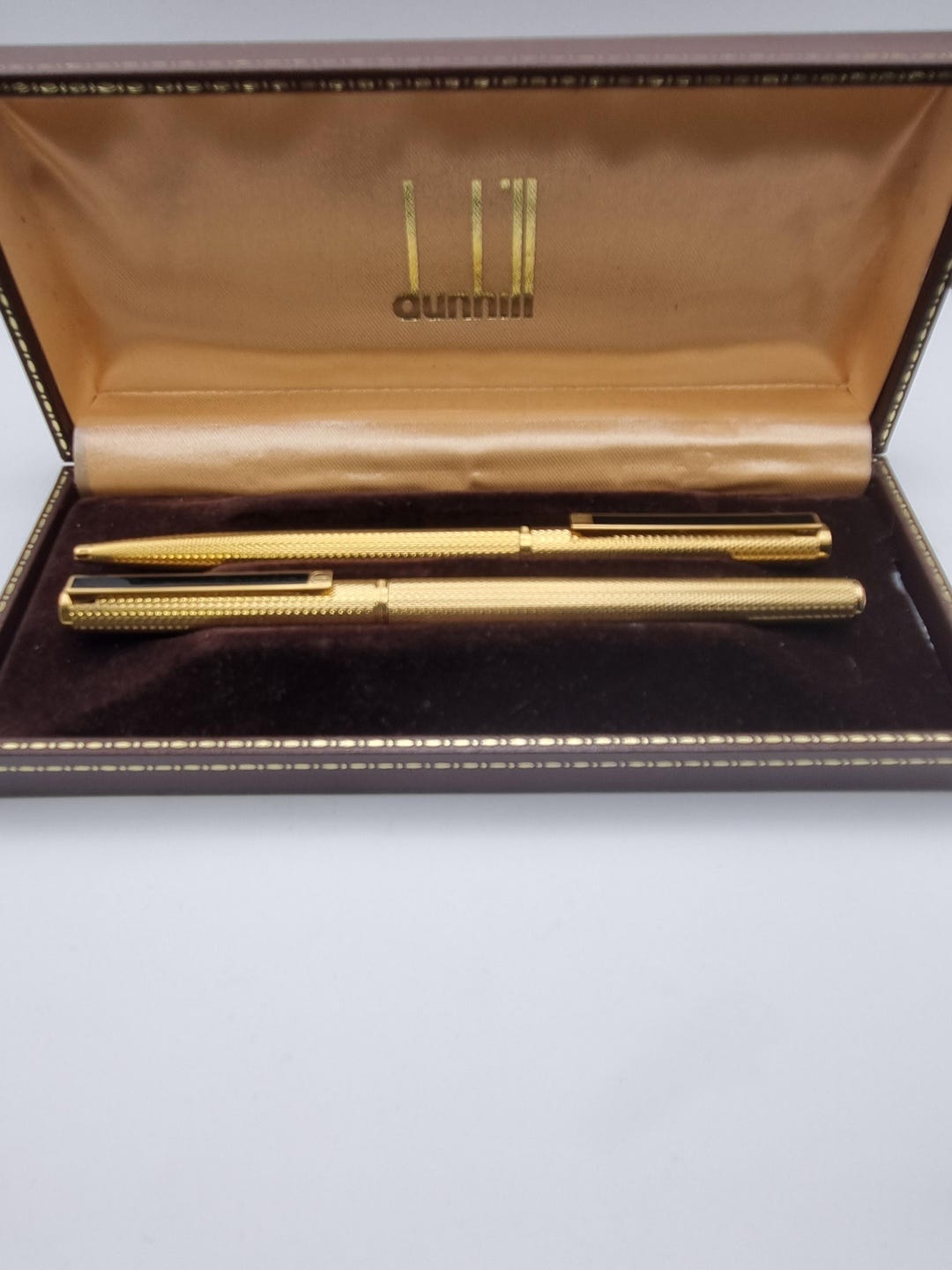 Vintage Dunhill Gemline, Fountain Pen and Rollerball Set, Mint ...