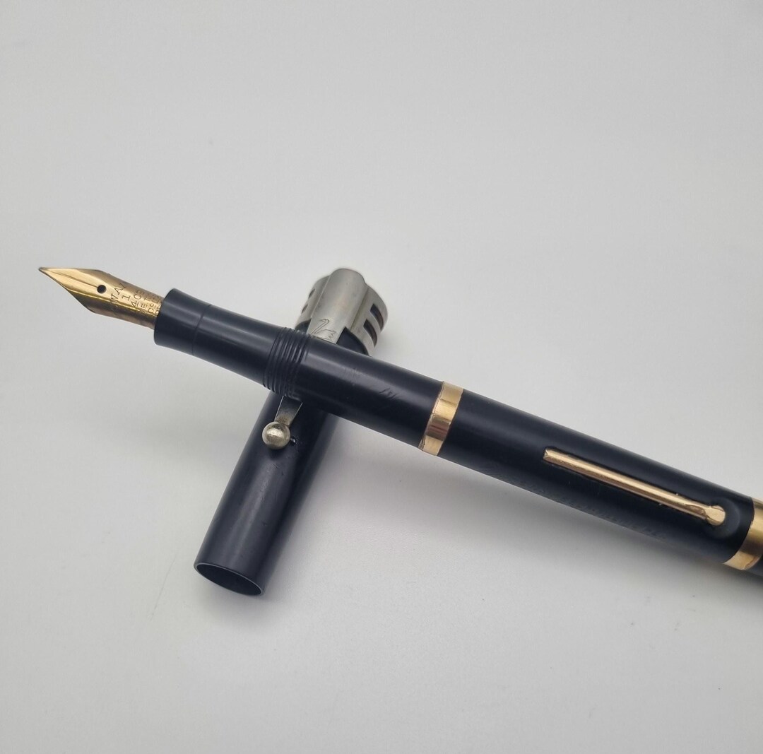Vintage 1920's "swan" SF130 Fountain Pen. Black Hard Rubber, Semi Flex ...
