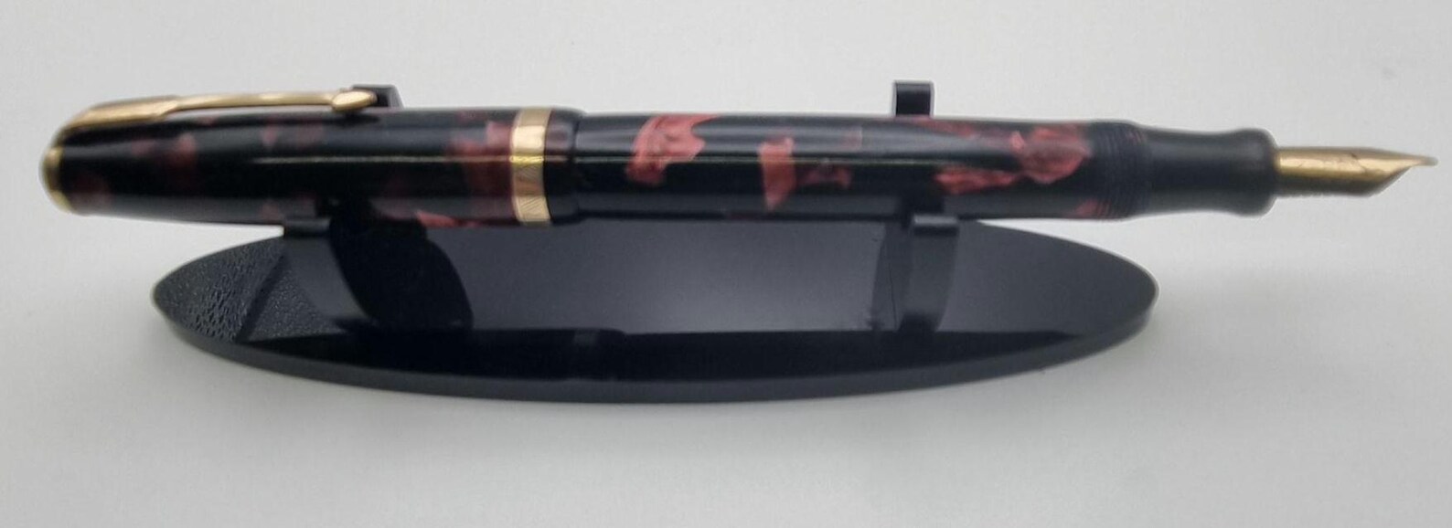 Vintage Parker Duofold NS, Red Marble, Fountain Pen, Button Filler ...