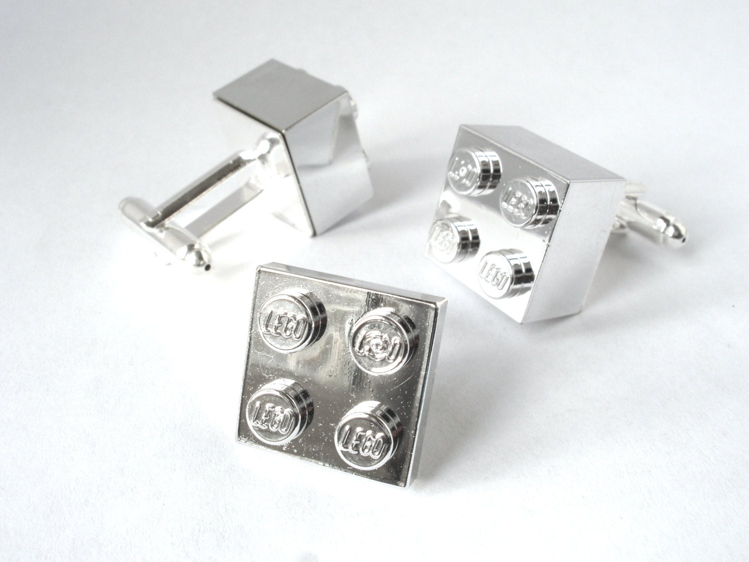 Chrome Silver Groomsmen Cufflinks & Tie Pin Gift Set Includes Box ...