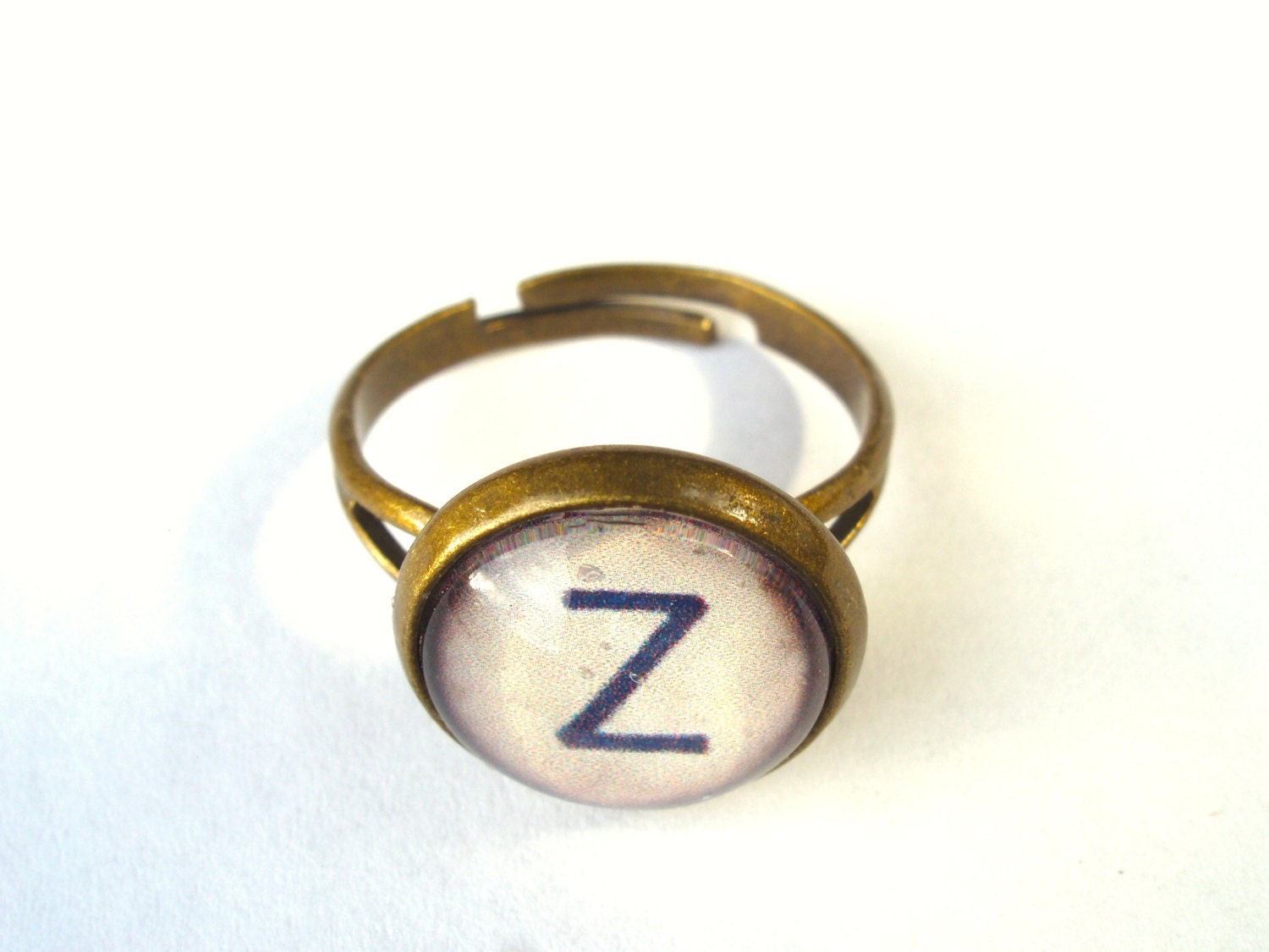 Typewriter Ring Vintage Style Typewriter Key Ring Black or - Etsy