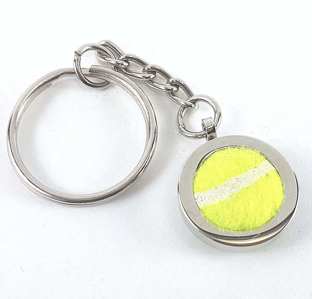 Tennis Ball Keyring Keychain Made From a Real Tennis Ball Fathers Day ...