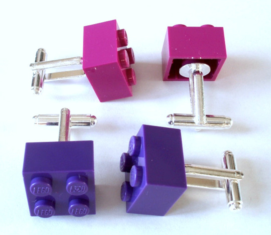 Purple Cufflinks Handmade With Lego(r) Bricks Wedding Cufflinks Novelty ...