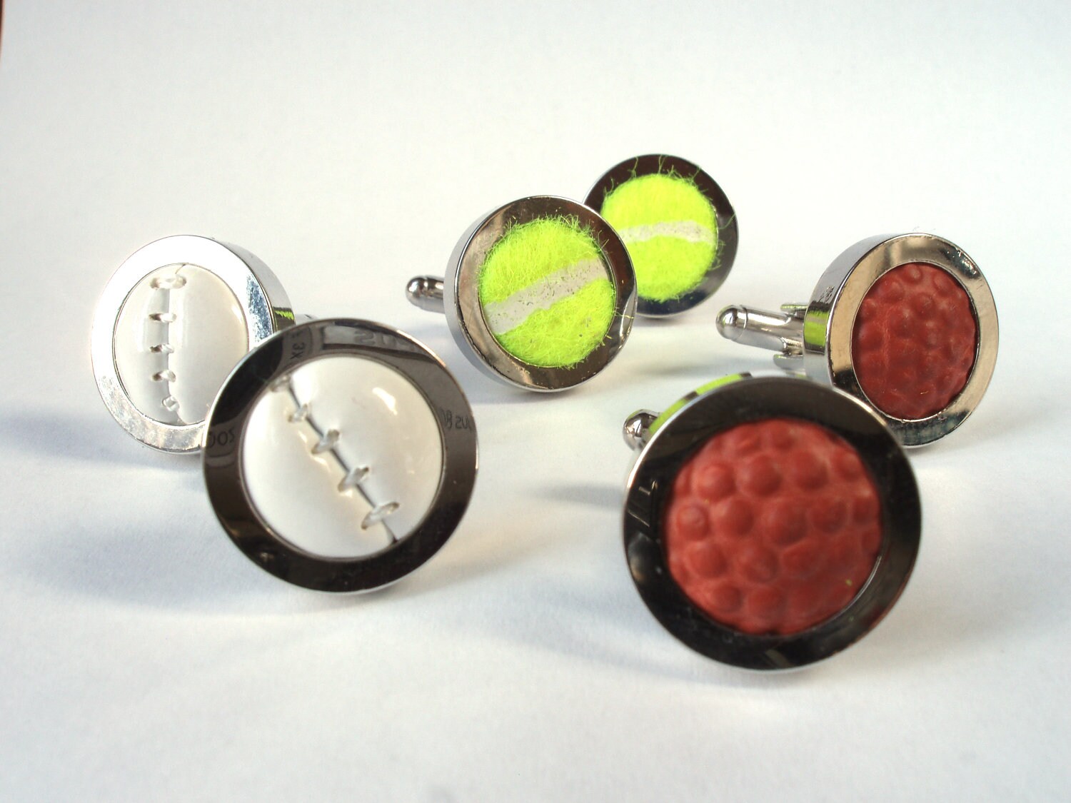 Football Cufflinks made from Real Footballs Cufflinks Wedding | Etsy