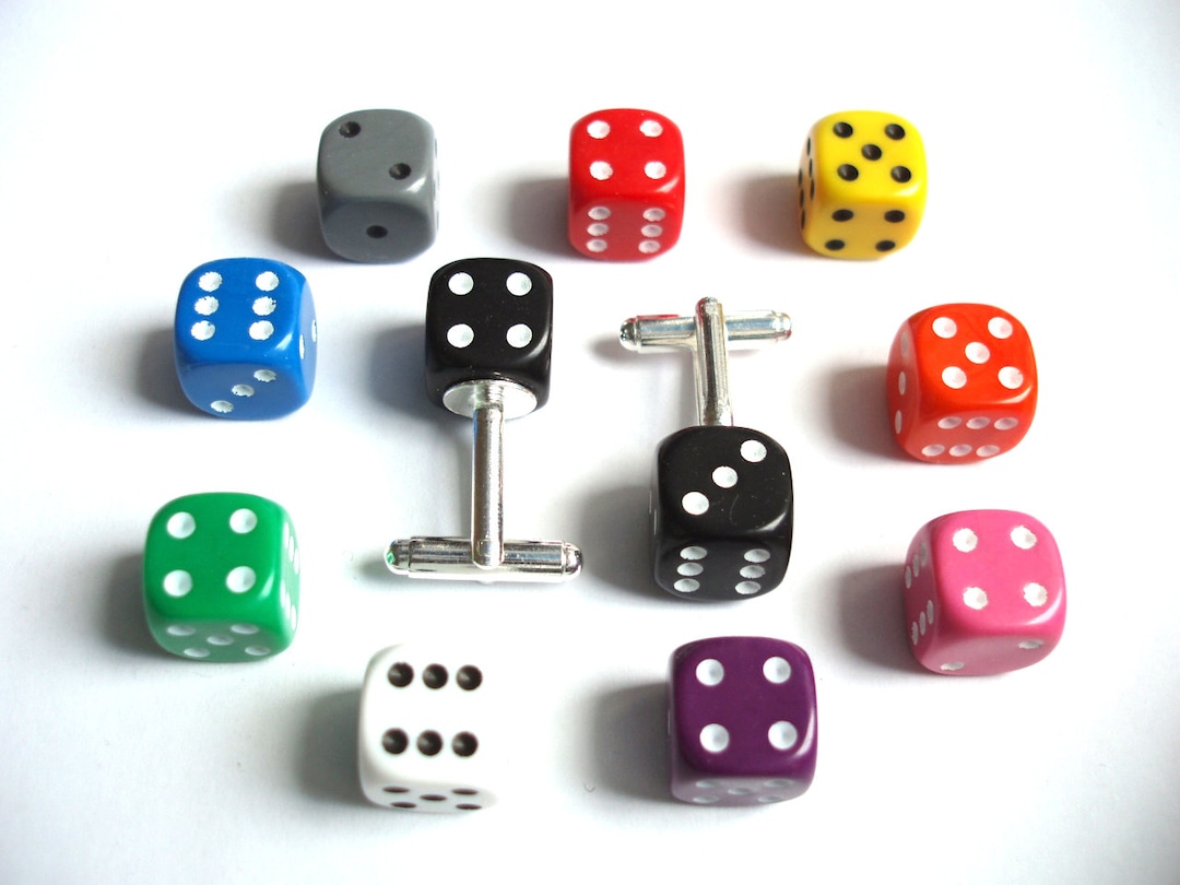 Dice Cufflinks Wedding Cufflinks Novelty Cufflinks Silver Plated ...
