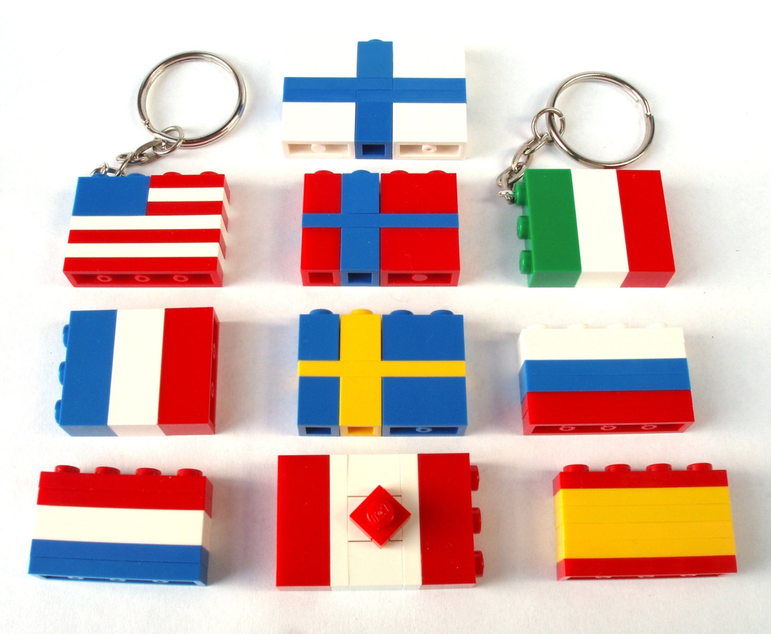 World Flag Keychain Keyring Countries Keychain Wedding Favours - Etsy